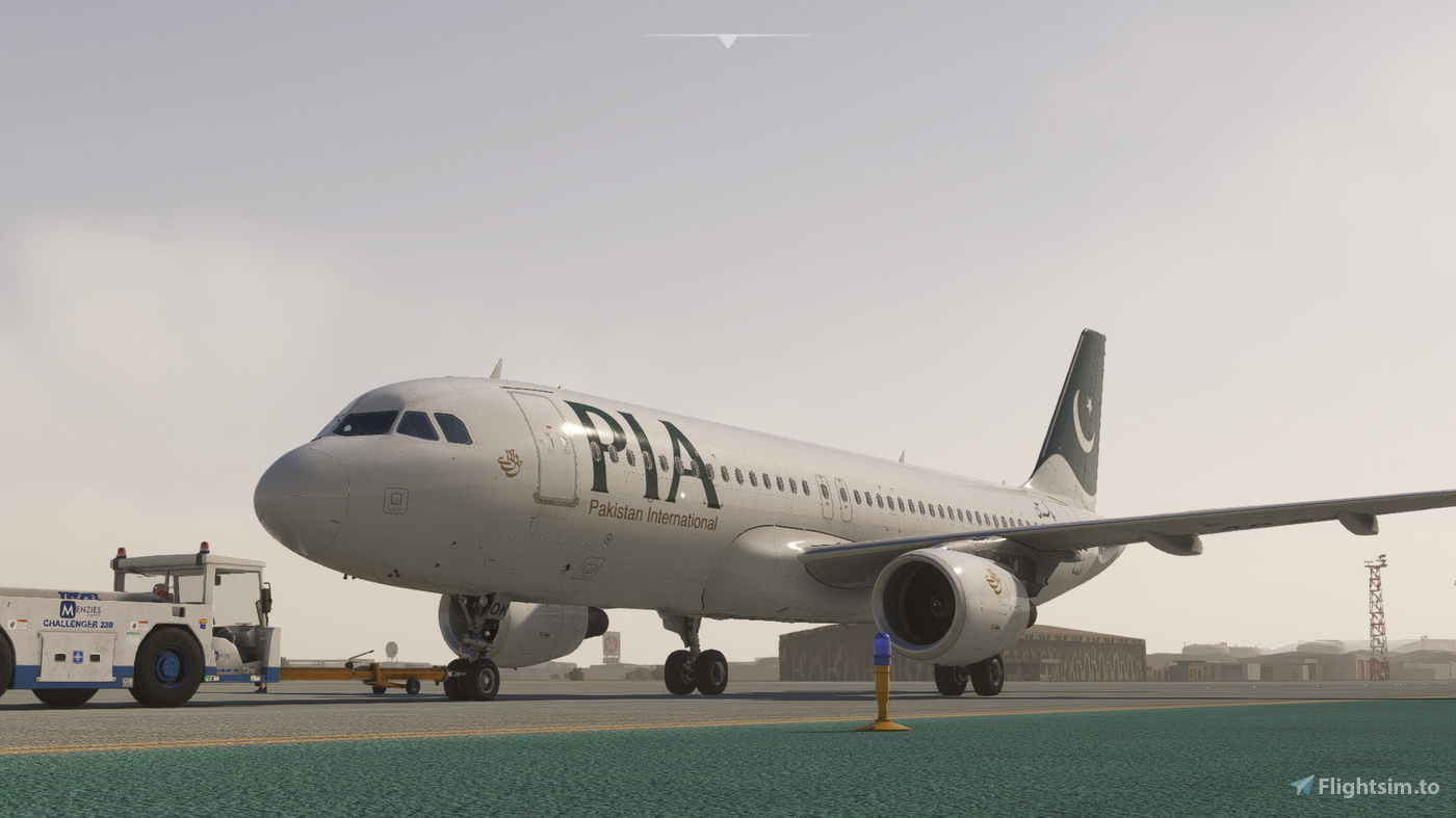 Fenix A320 CFM V2 PIA AP-BOK Sharklets for Microsoft Flight Simulator | MSFS