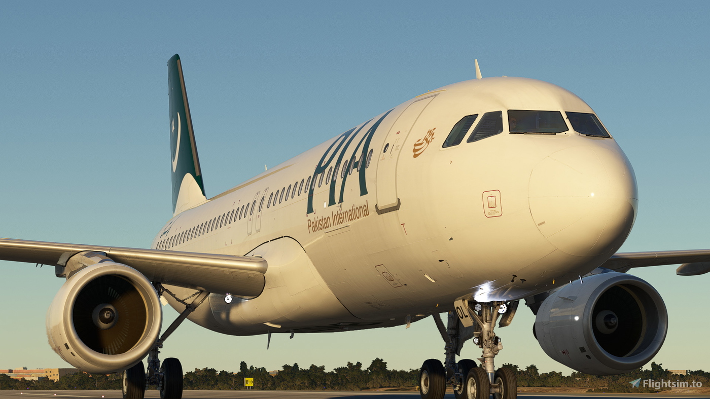 Fenix A320 CFM V2 PIA AP-BOL Sharklets for Microsoft Flight Simulator | MSFS