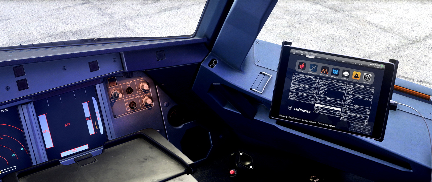 Fenix A320 Lufthansa EFB Checklist Wallpaper | Black and Blue Version ...