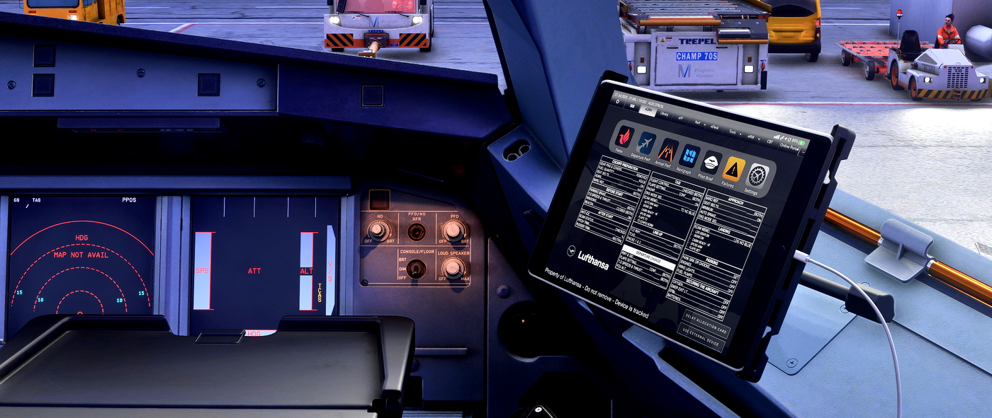 Fenix A320 Lufthansa EFB Checklist Wallpaper | Black and Blue Version ...