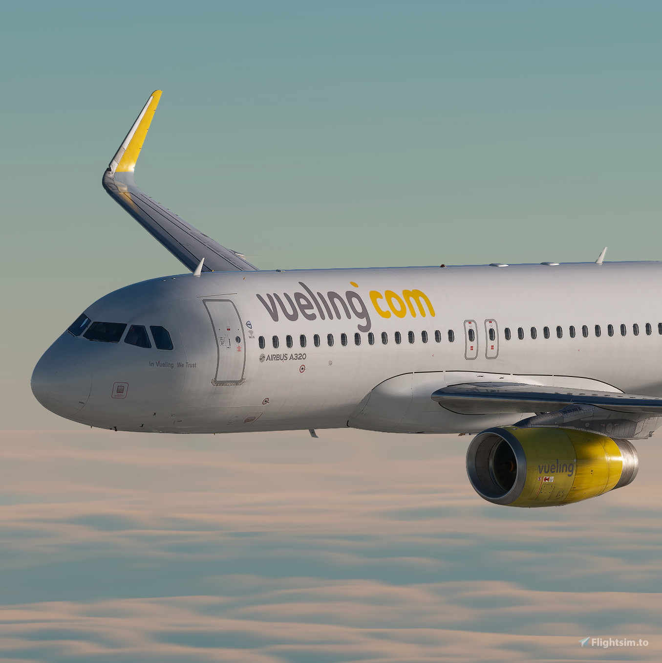 Fenix A320 IAE Sharklets | Vueling EC-MFN| 4k + Cockpit Decals + Cabin for Microsoft Flight ...