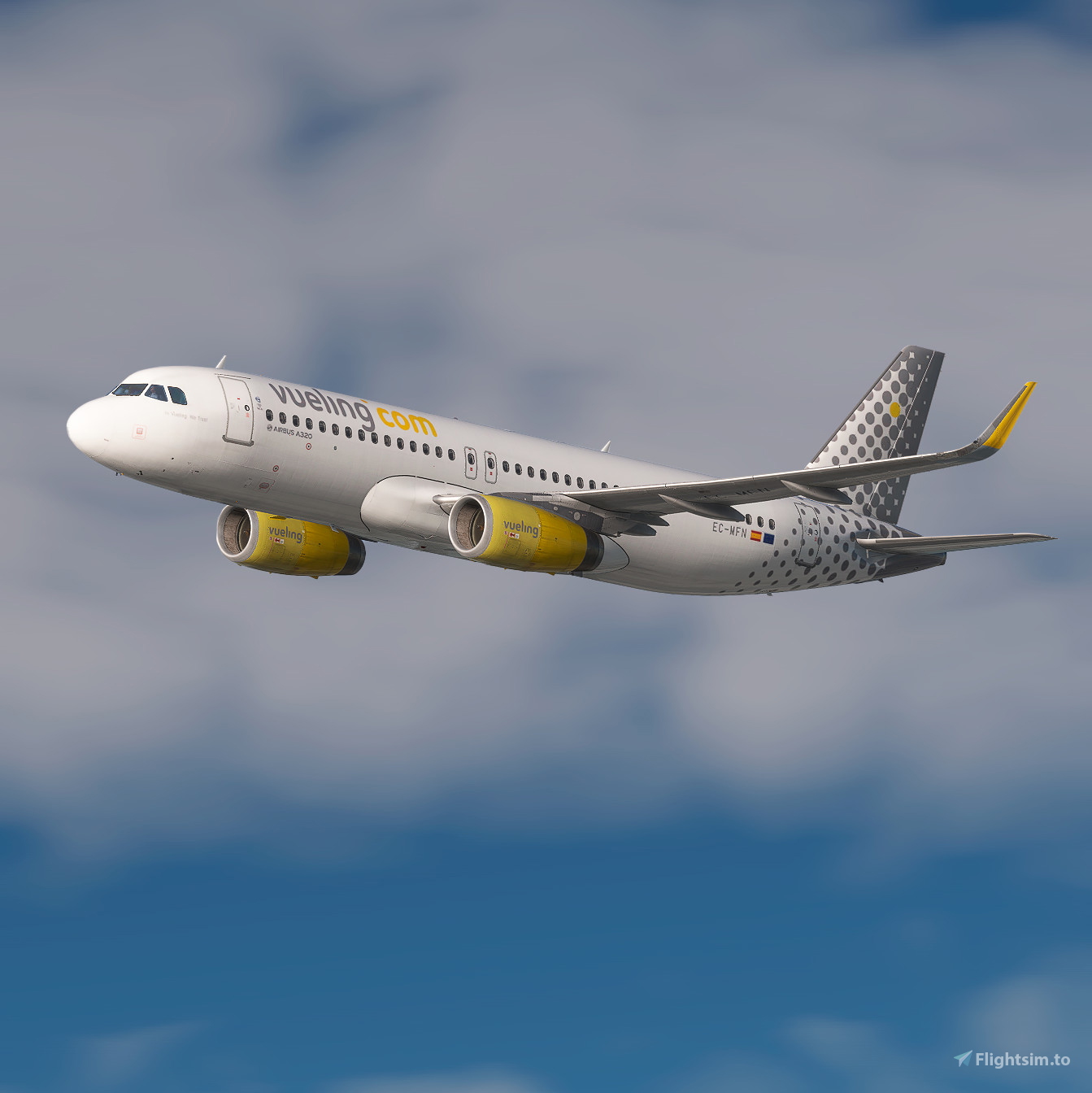 Fenix A320 IAE Sharklets | Vueling EC-MFN| 4k + Cockpit Decals + Cabin for Microsoft Flight ...