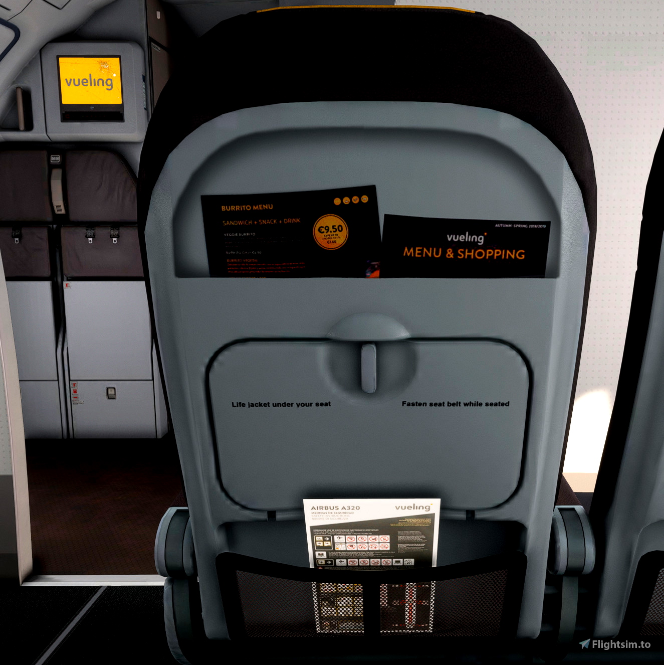 Fenix A320 IAE Sharklets | Vueling EC-MFN| 4k + Cockpit Decals + Cabin for Microsoft Flight ...