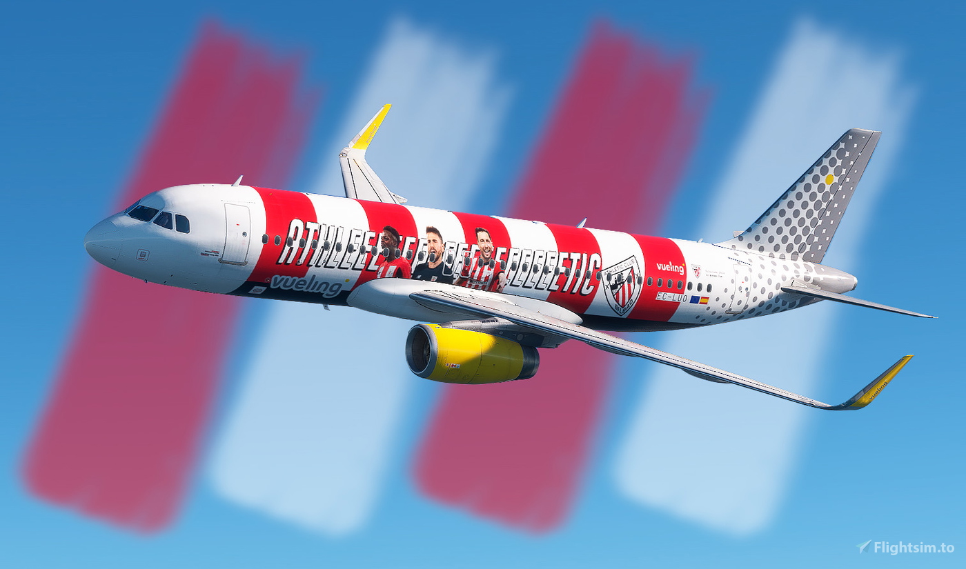 Fenix A320 SL | Vueling Athletic Club EC-LUO | 8k + Cockpit Decals ...