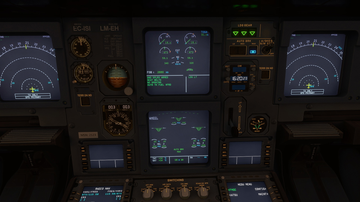 Fenix A320 Volotea EC-ISI CRT Screens за Microsoft Flight Simulator | MSFS