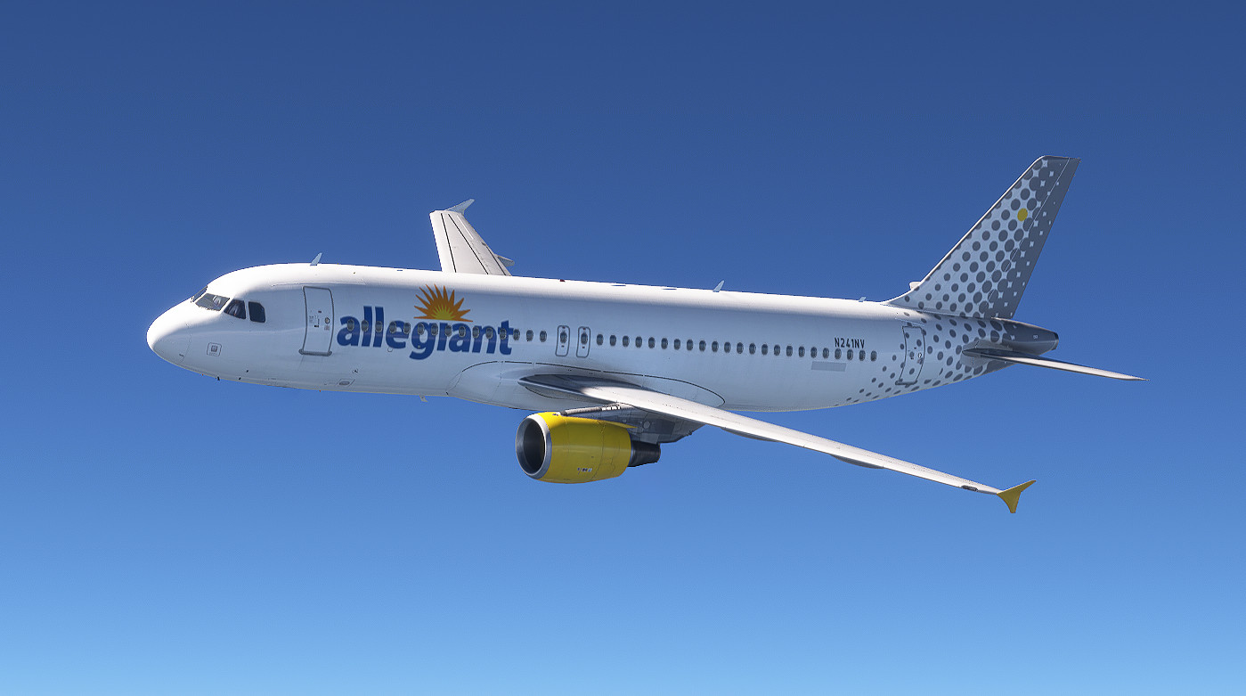Fenix A320 WL | Allegiant N241NV | 8k + Cockpit Decals + Cabin for ...