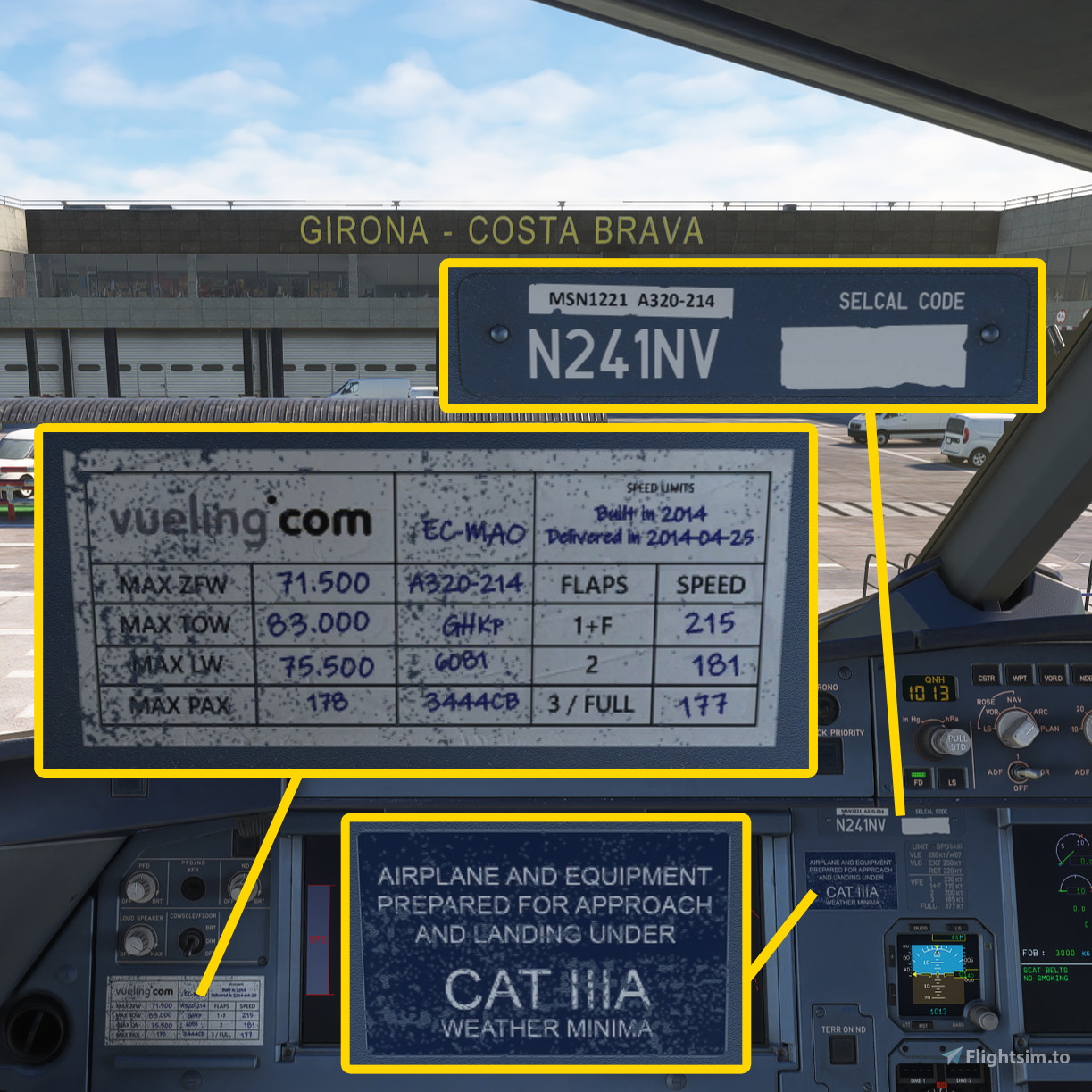 Fenix A320 WL | Allegiant N241NV | 8k + Cockpit Decals + Cabin for ...