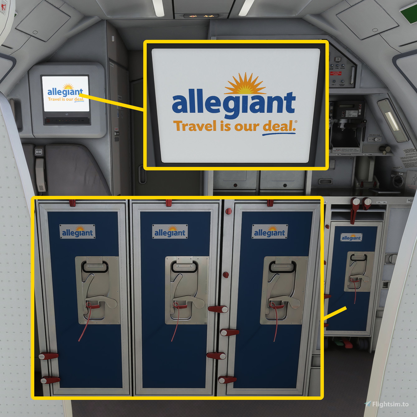 Fenix A320 WL | Allegiant N241NV | 8k + Cockpit Decals + Cabin for ...