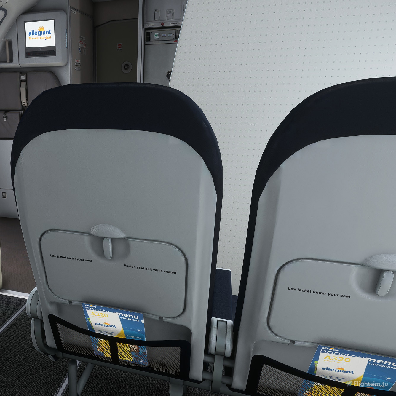 Fenix A320 WL | Allegiant N241NV | 8k + Cockpit Decals + Cabin for ...