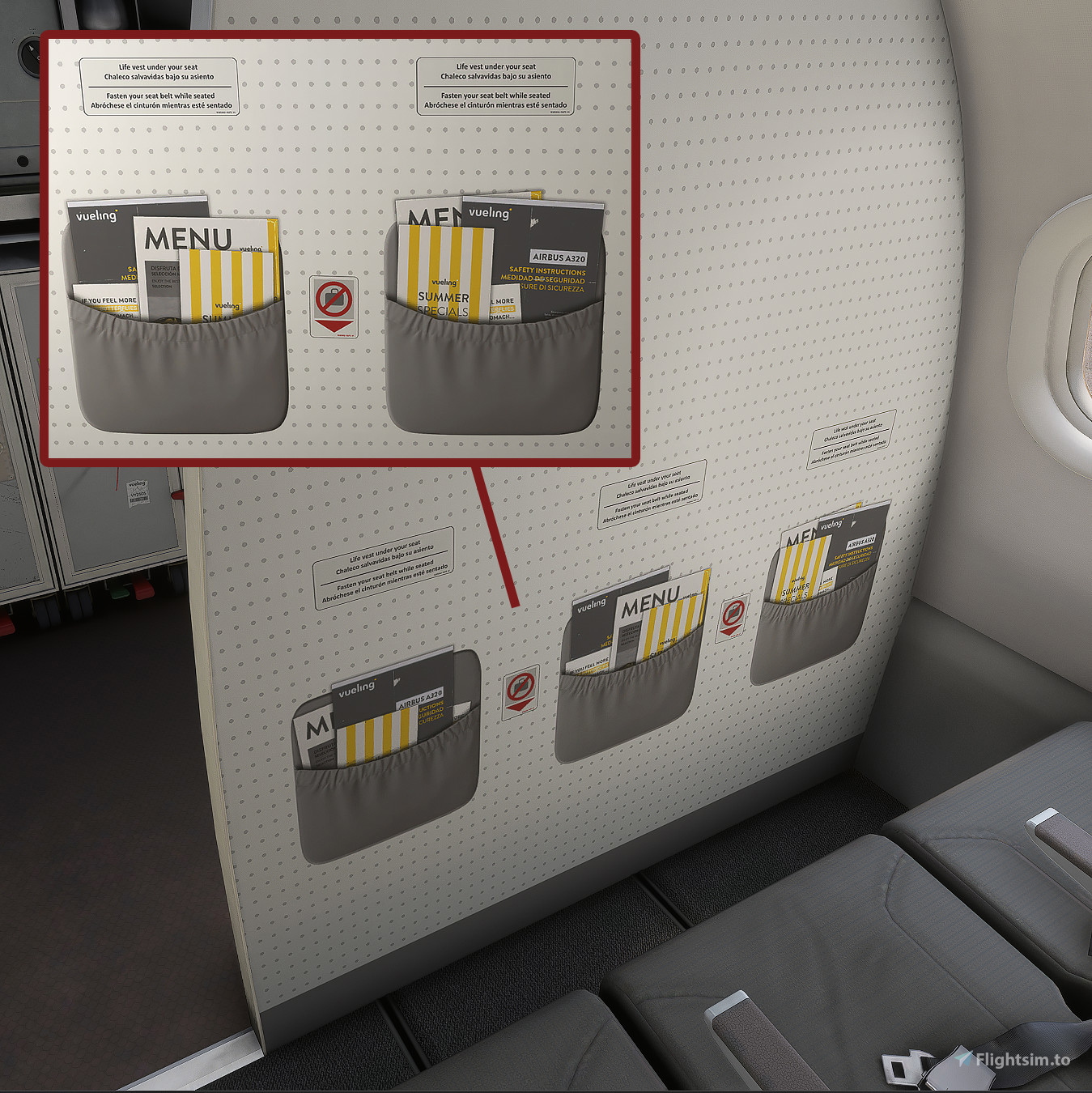 Fenix A320 WL | Vueling 'Standard' EC-KHN | 8k + Cockpit Decals + Cabin ...
