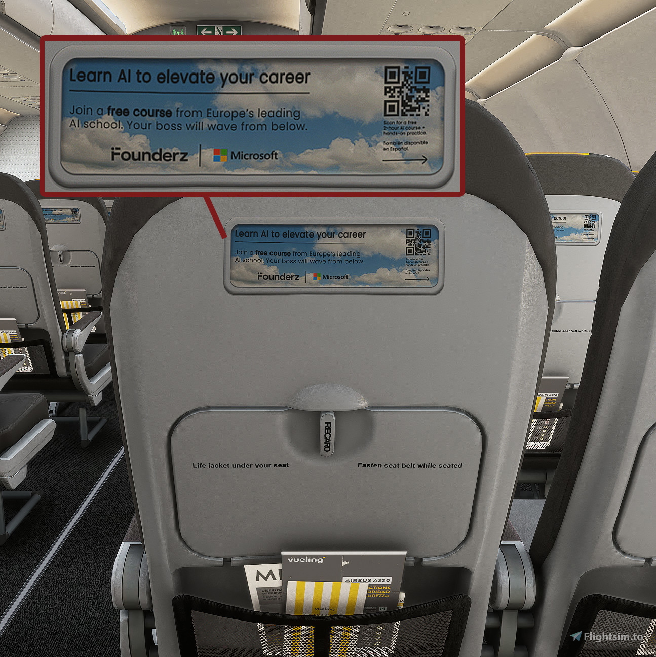 Fenix A320 WL | Vueling 'Standard' EC-KHN | 8k + Cockpit Decals + Cabin ...