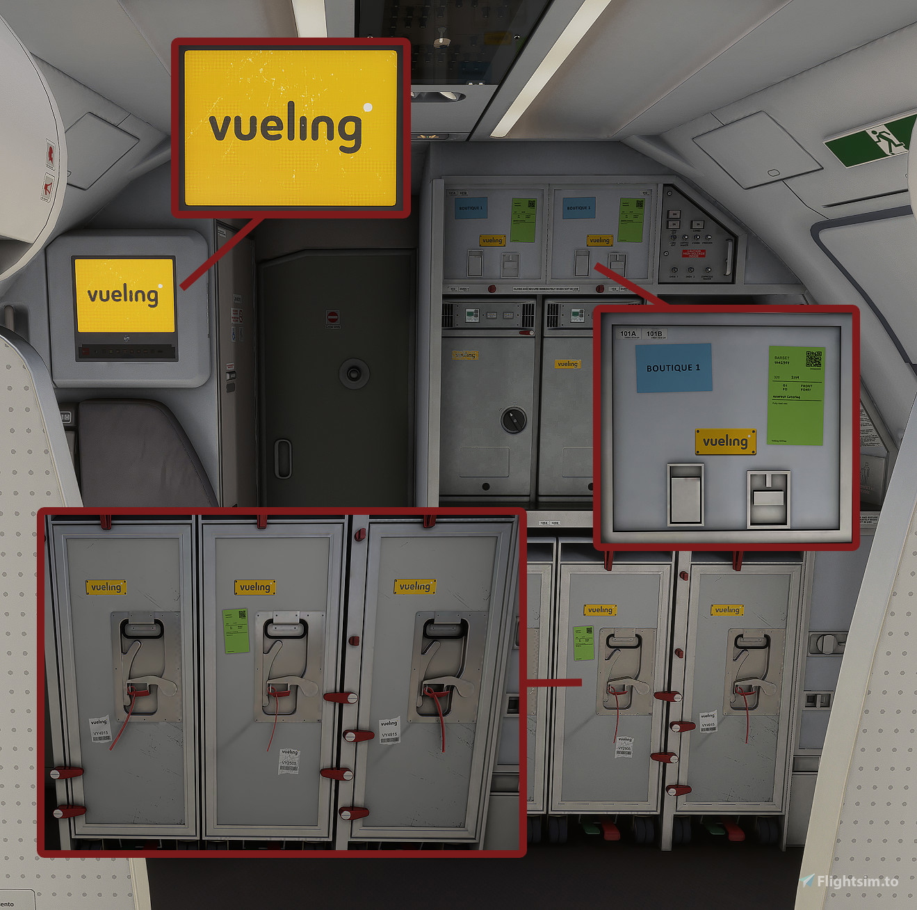 Fenix A320 WL | Vueling 'Standard' EC-LLJ | 8k + Cockpit Decals + Cabin ...