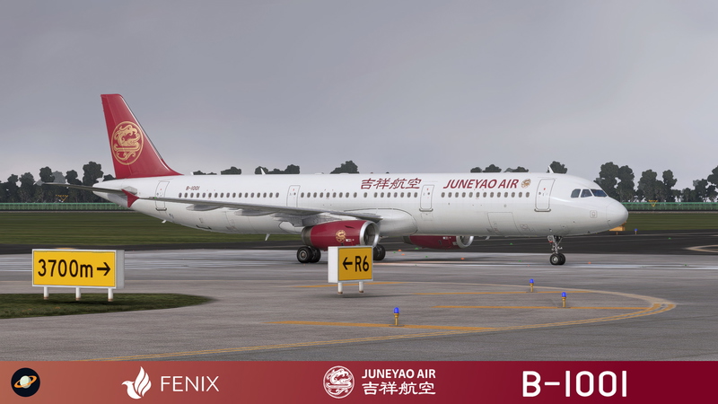 Fenix A321- IAE Juneyao Air 吉祥航空 B-1001 with cabin 8K for Microsoft ...