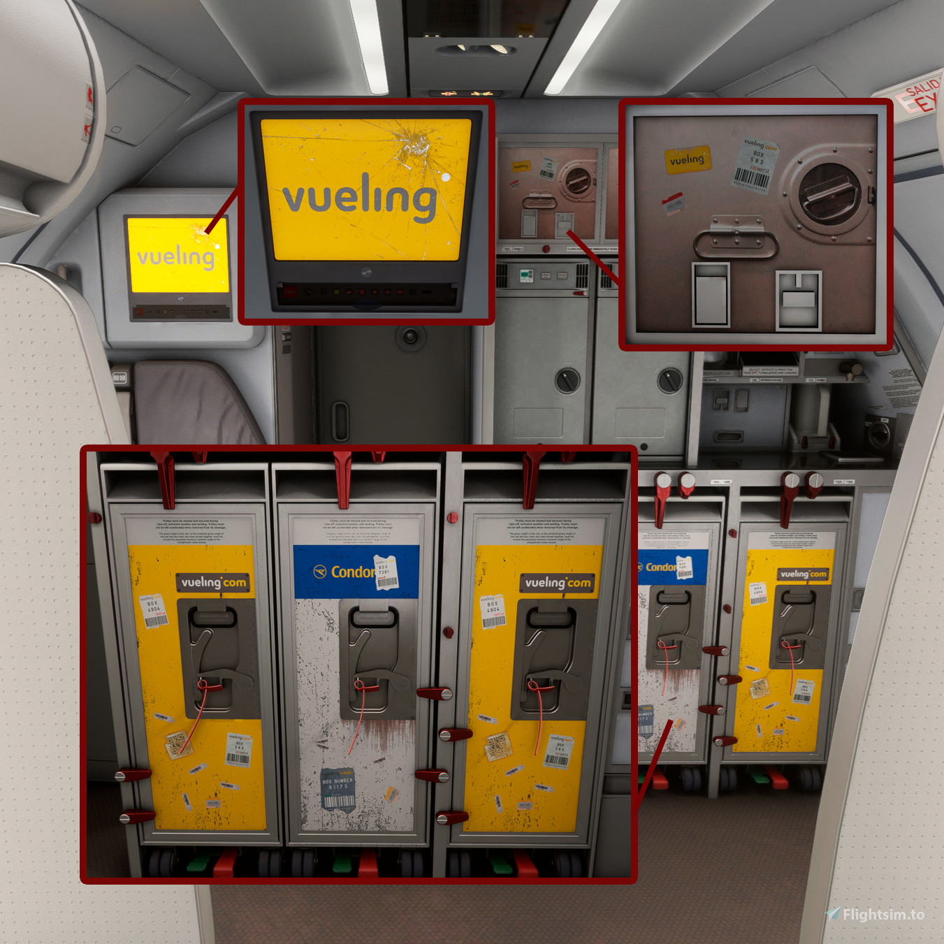 Fenix A321 | Vueling Getjet LY-WSA | 4k + Cockpit Decals + Cabin for ...