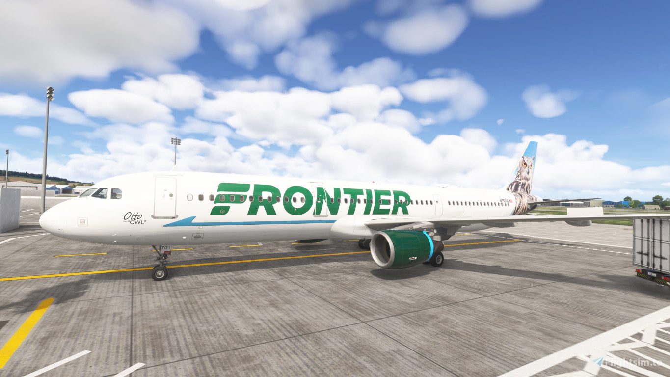 Fenix A321 BFU CFM Frontier N701FR "Otto the Owl" livery for MSFS2024 for Microsoft Flight ...