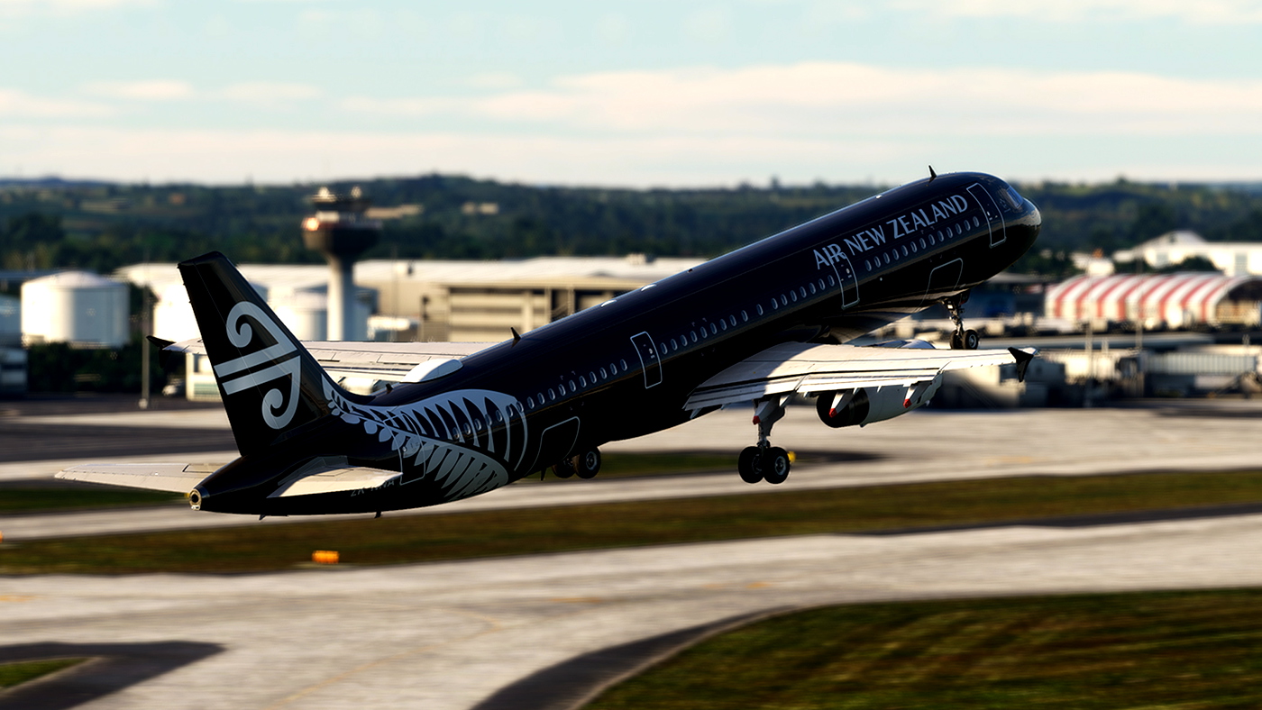 Fenix A321 Air New Zealand ZK-NNA 'All Black' 8K & 4K with Sharklets ...
