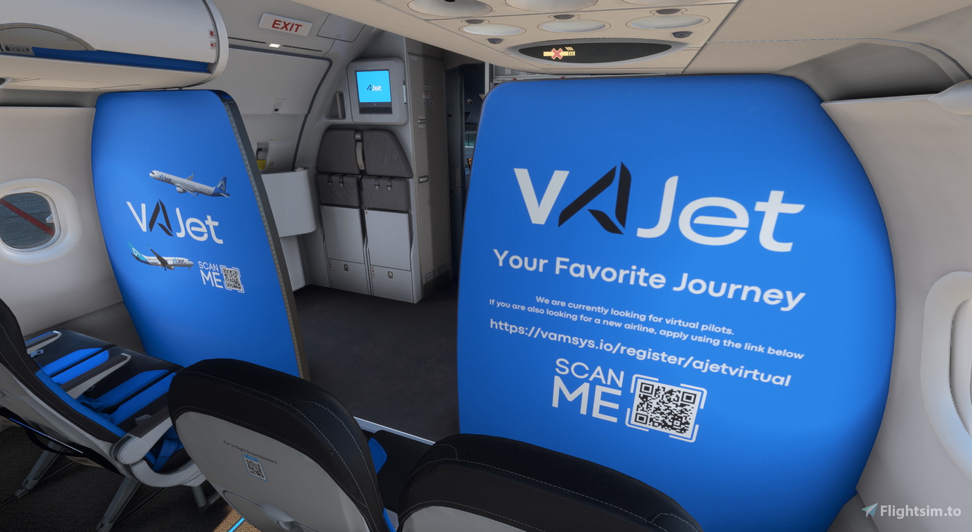 Fenix A321 IAE Ajet Livery for Microsoft Flight Simulator | MSFS