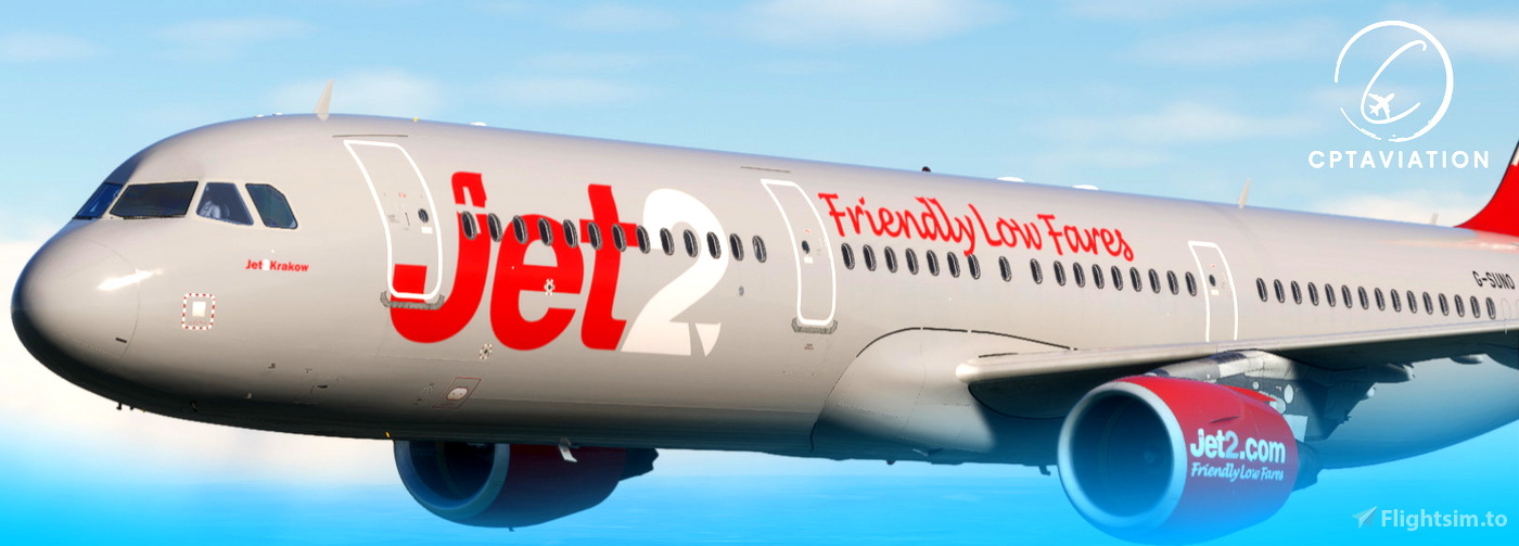 Fenix A321 Jet2 G-SUNO with Sharklets Fictional Repaint W/Cabin のために Microsoft Flight Simulator ...