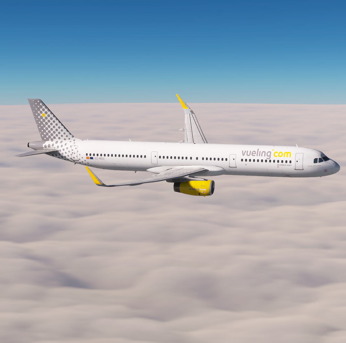 Fenix A321 SL | Vueling EC-MOO| 4k + Cockpit Decals + Cabin pro ...