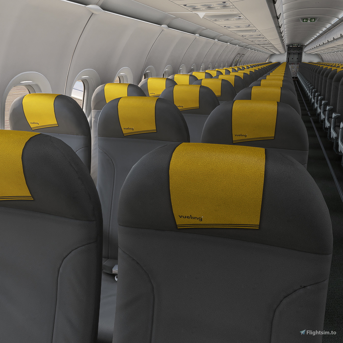 Fenix A321 SL | Vueling 'Standard' EC-MJR | 8k + Cockpit Decals + Cabin ...