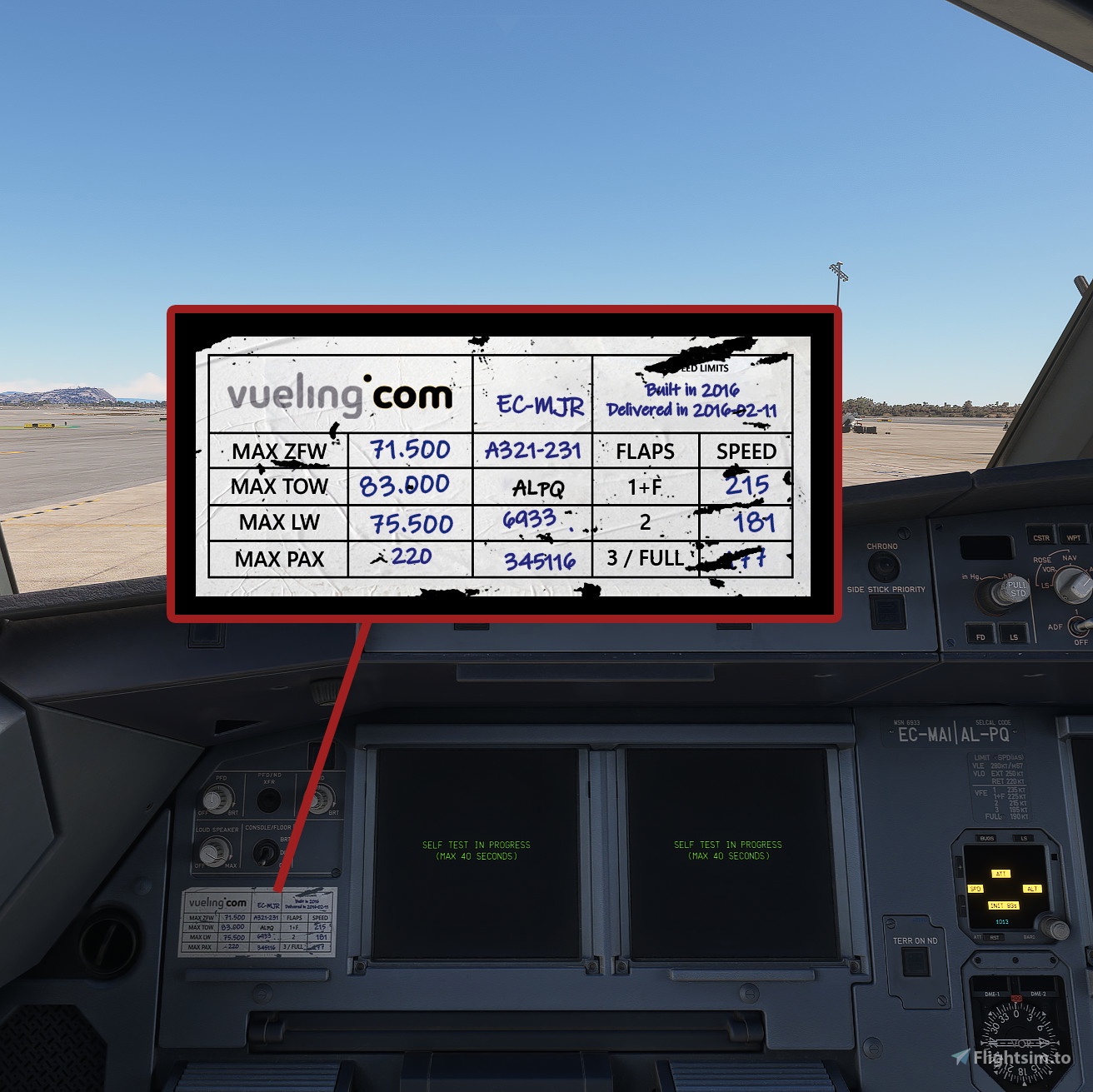 Fenix A321 SL | Vueling 'Standard' EC-MJR | 8k + Cockpit Decals + Cabin ...