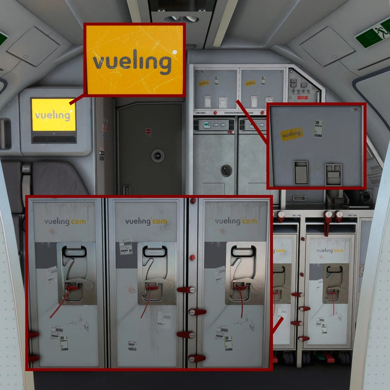 Fenix A321 SL | Vueling EC-MOO | 8k + Cockpit Decals + Cabin for ...