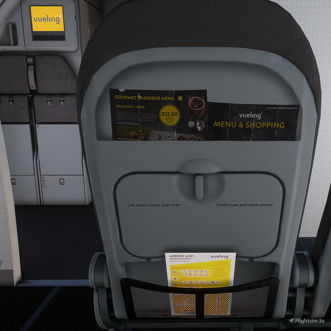 Fenix A321 SL | Vueling EC-MOO | 8k + Cockpit Decals + Cabin for ...