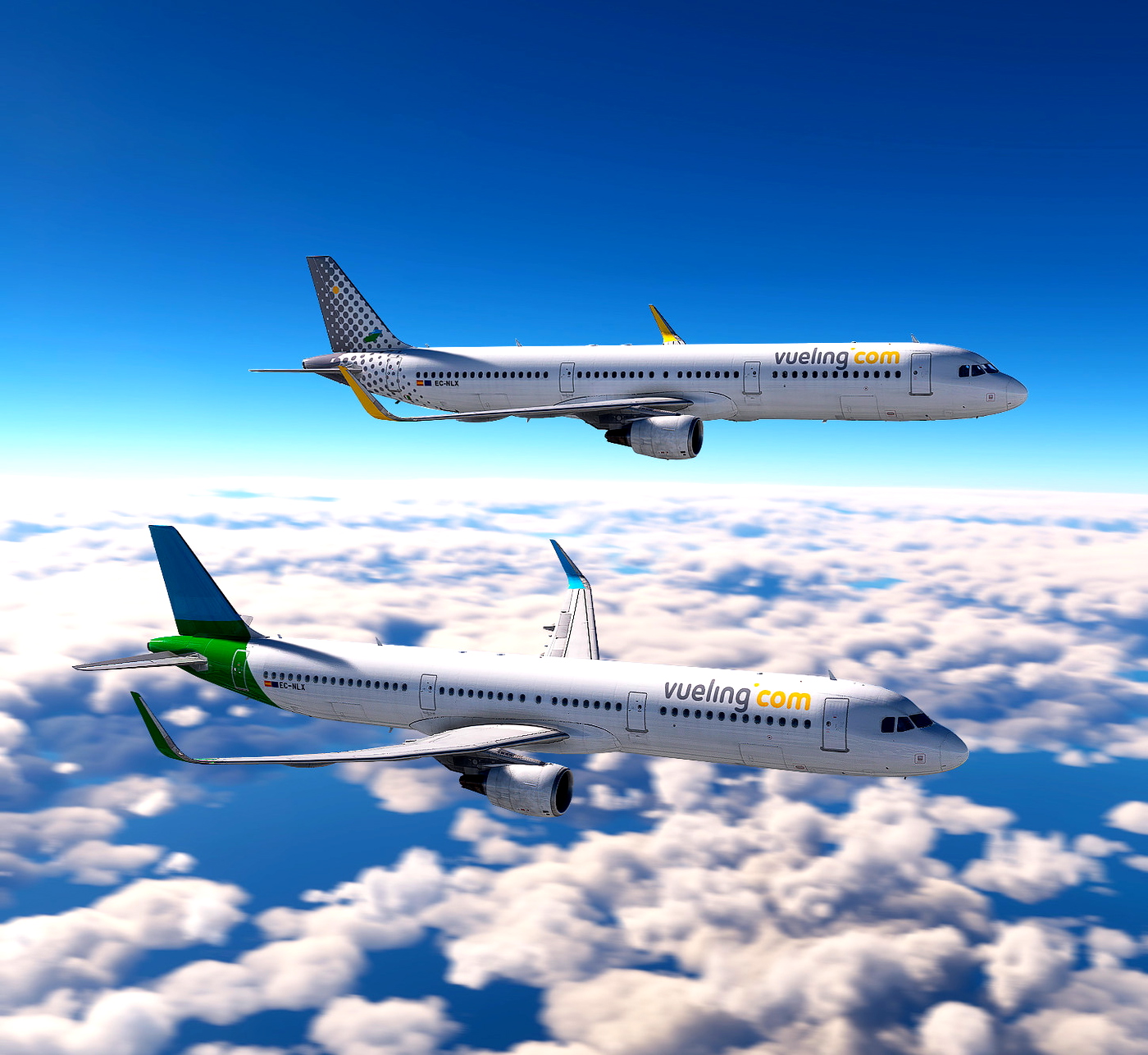 Fenix A321 SL | Vueling EC-NLX Pack | 8k + Cockpit Decals + Cabin for ...