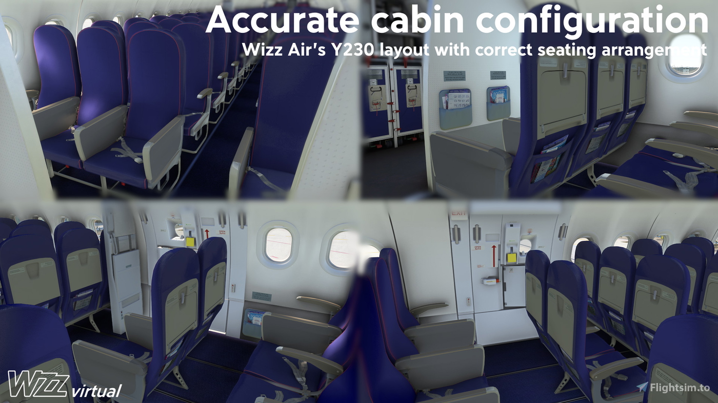 Fenix A321 - Wizz Air Hungary HA-LTD 100th Special [8K][Cabin] for ...