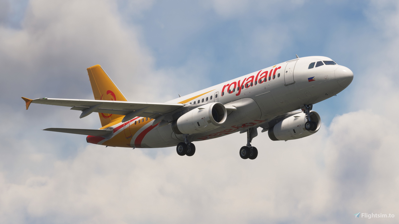 Fenix Airbus A319 Royal Air Philippines | 4K für Microsoft Flight Simulator | MSFS