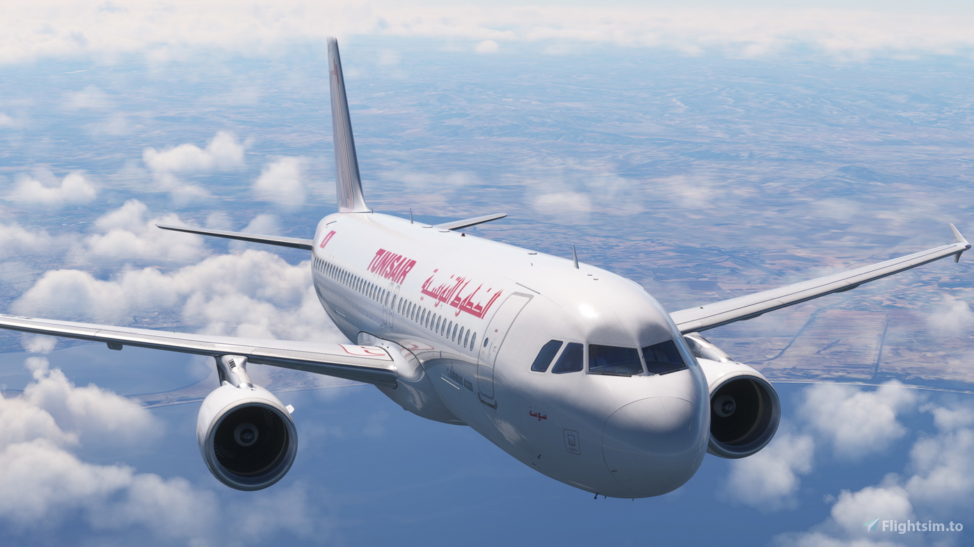 Fenix Airbus A320-214 Tunisair TS-IMU [8K] for Microsoft Flight Simulator | MSFS
