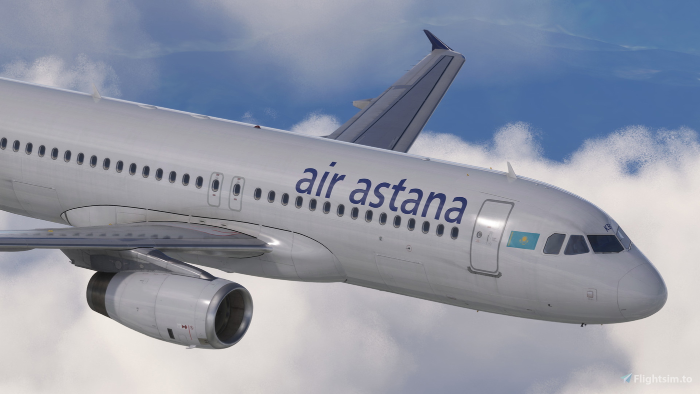 Fenix Airbus A320 Air Astana Pack | 4K for Microsoft Flight Simulator | MSFS
