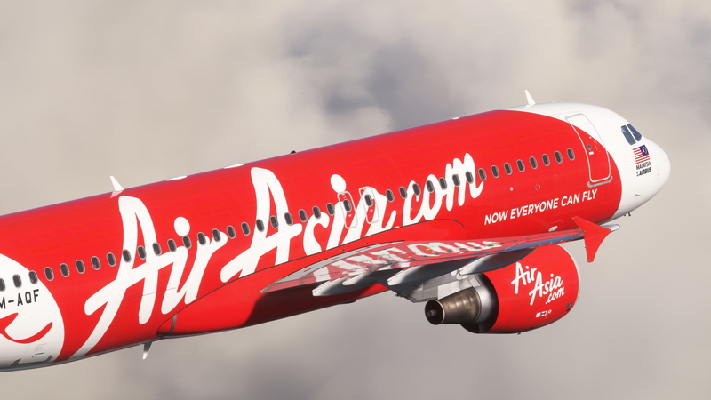 Fenix Airbus A320 AirAsia old | Cabin Textures | 4K for Microsoft Flight Simulator | MSFS