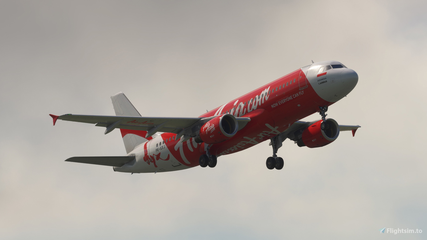 Fenix Airbus A320 Indonesia AirAsia old | Cabin Textures | 4K für Microsoft Flight Simulator | MSFS