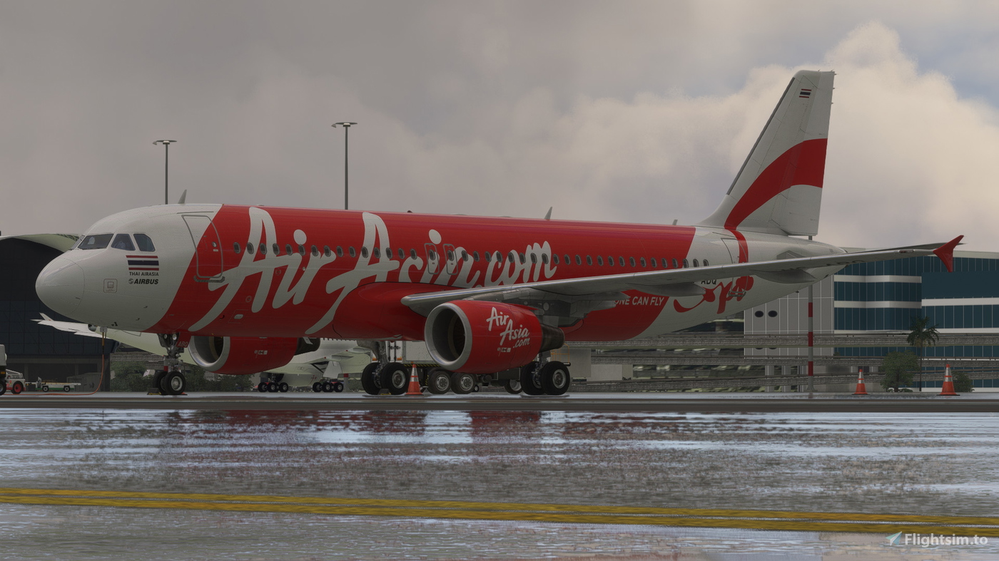 Fenix Airbus A320 Thai AirAsia old | Cabin Textures | 4K per Microsoft Flight Simulator | MSFS