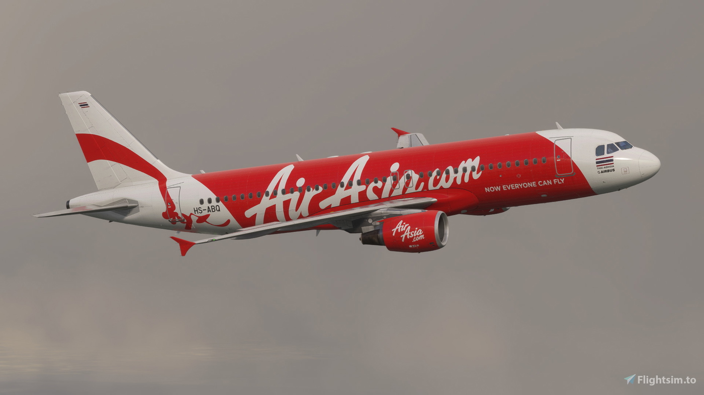 Fenix Airbus A320 Thai AirAsia old | Cabin Textures | 4K dla Microsoft Flight Simulator | MSFS