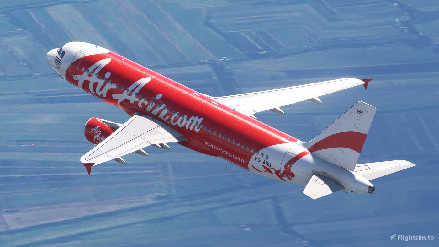 Fenix Airbus A320 Thai AirAsia old | Cabin Textures | 4K für Microsoft Flight Simulator | MSFS