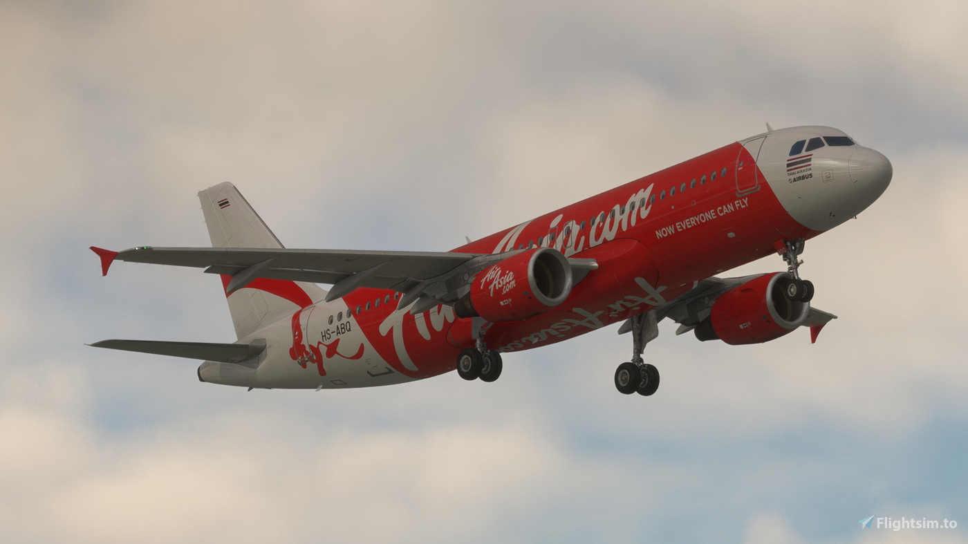 Fenix Airbus A320 Thai AirAsia old | Cabin Textures | 4K for Microsoft Flight Simulator | MSFS