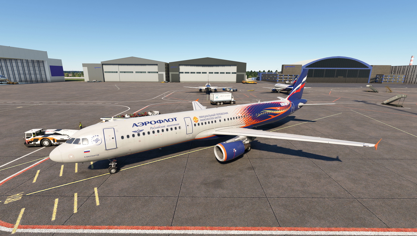 Fenix Airbus A321 Aeroflot VP-BTL Manchester United за Microsoft Flight ...