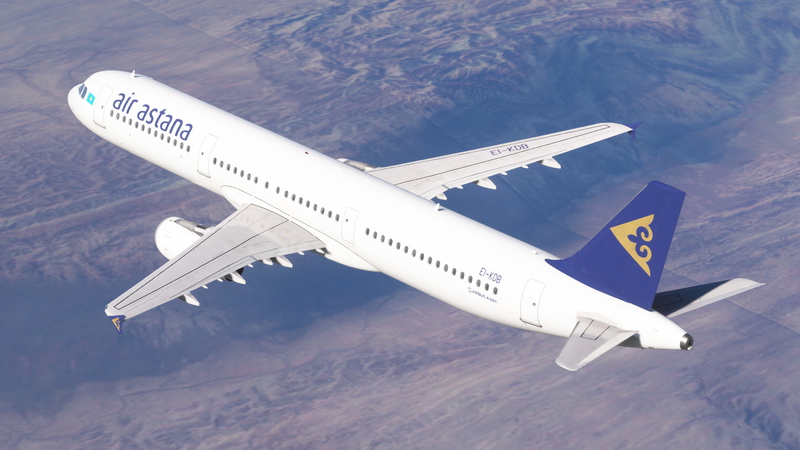 Fenix Airbus A321 Air Astana Fleet Pack | 4K for Microsoft Flight Simulator | MSFS
