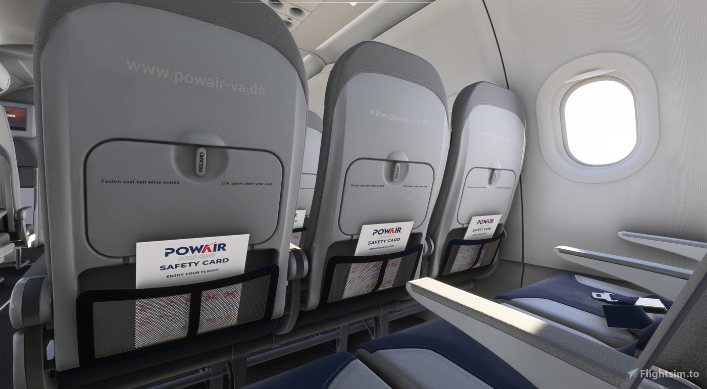 [Fenix BFU A321] POWAir VA Livery Pack /w Cabin for Microsoft Flight Simulator | MSFS