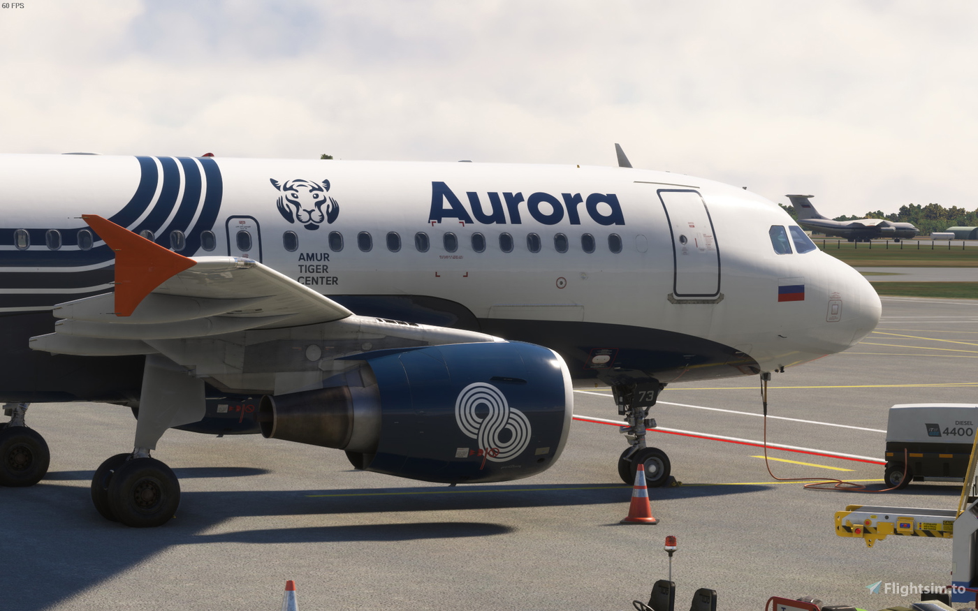 Fenix Simulation A319 Aurora Airlines RA-73673 [8K] w/Cabin для Microsoft Flight Simulator | MSFS