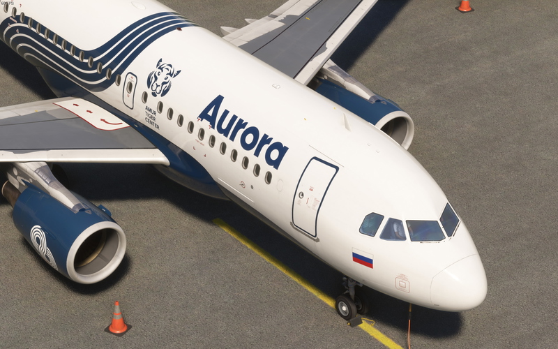 Fenix Simulation A319 Aurora Airlines RA-73673 [8K] w/Cabin for Microsoft Flight Simulator | MSFS
