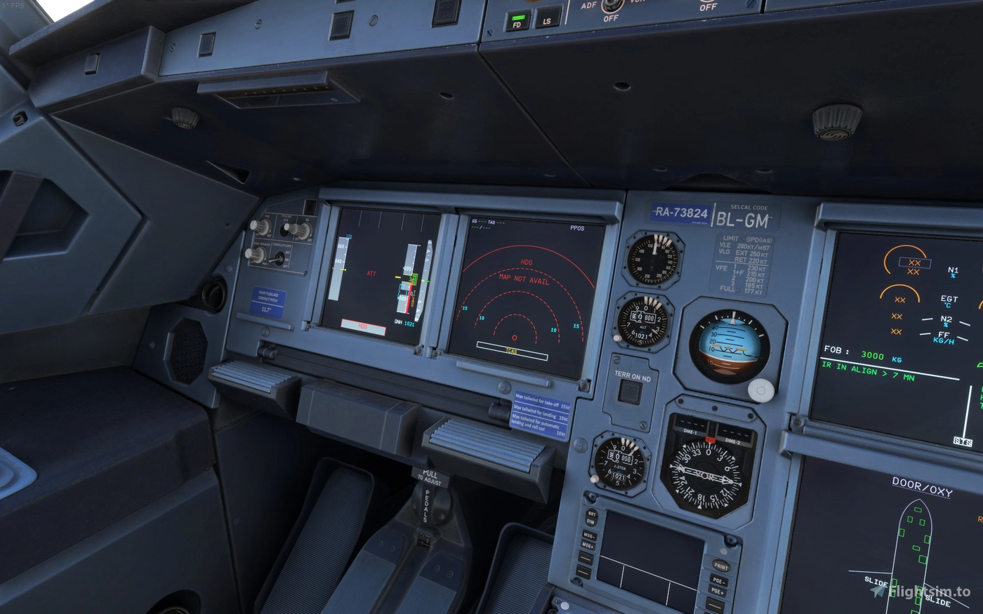 Fenix Simulation A320 Ural Airlines RA-73824 (2024) for Microsoft Flight Simulator | MSFS