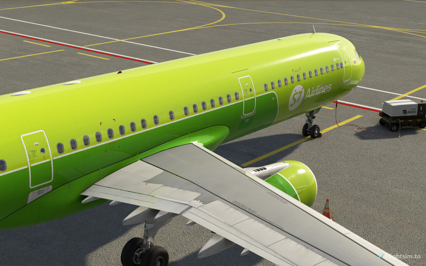 Fenix Simulation A321 S7-Siberia Airlines RA-73414 [8K] w/Cabin for Microsoft Flight Simulator ...