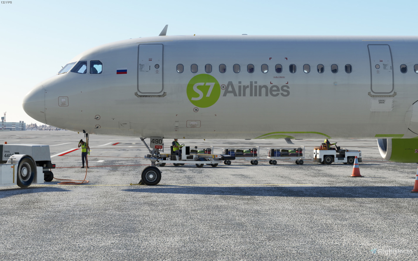 Fenix Simulation A321 S7-Siberia Airlines RA-73490 [8K] w/Cabin for Microsoft Flight Simulator ...