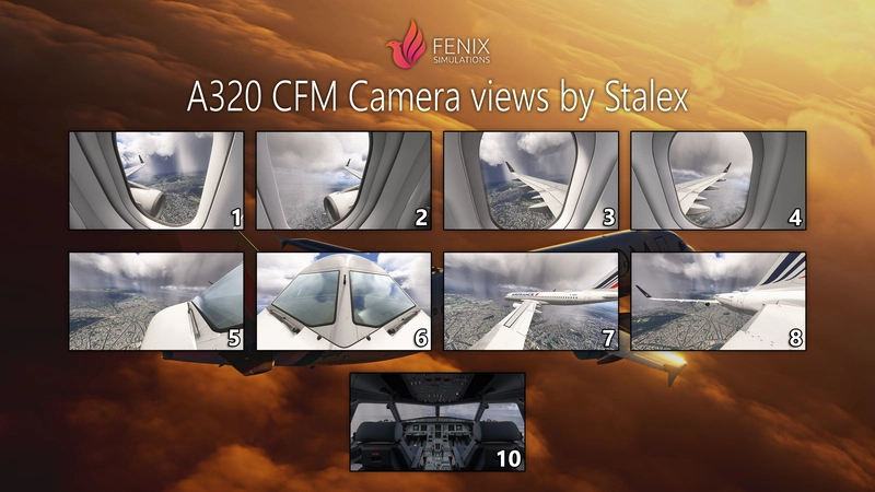 Fenix Simulations A320 CFM & IAE Custom Views by Stalex for Microsoft Flight Simulator | MSFS