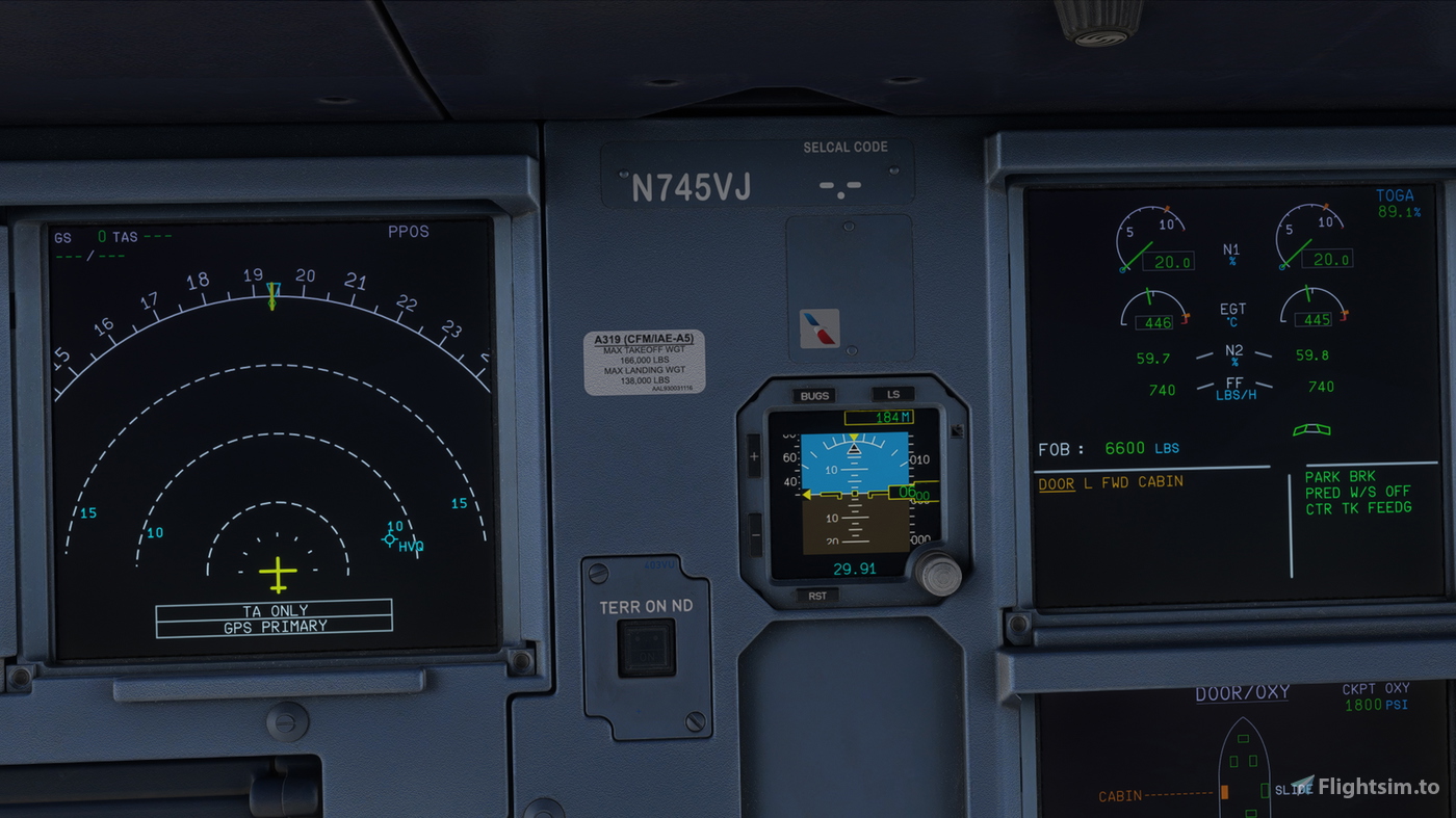 Fenix A319 /w cabin American Airlines - Allegheny Heritage - N745VJ [8K ...