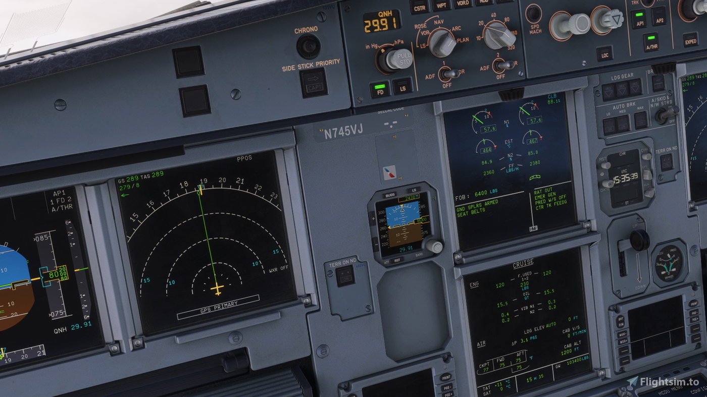 Fenix v2 A320 /w cabin American Airlines - Allegheny Heritage - N745VJ ...