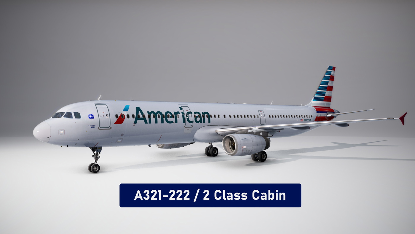 Fenix v2 A321 American Livery w/ 2 Class Cabin für Microsoft Flight ...